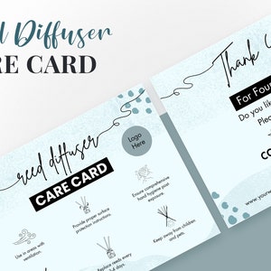 Reed Diffuser Care Card Canva Design,reed Diffuser Care Instructions ...