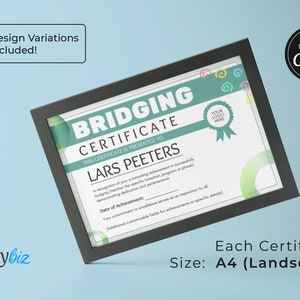 Editable Girl Scout Bridging Certificate, Canva Template (digital ...