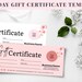 Editable Holiday Gift Certificate Canva Template Customizable - Etsy