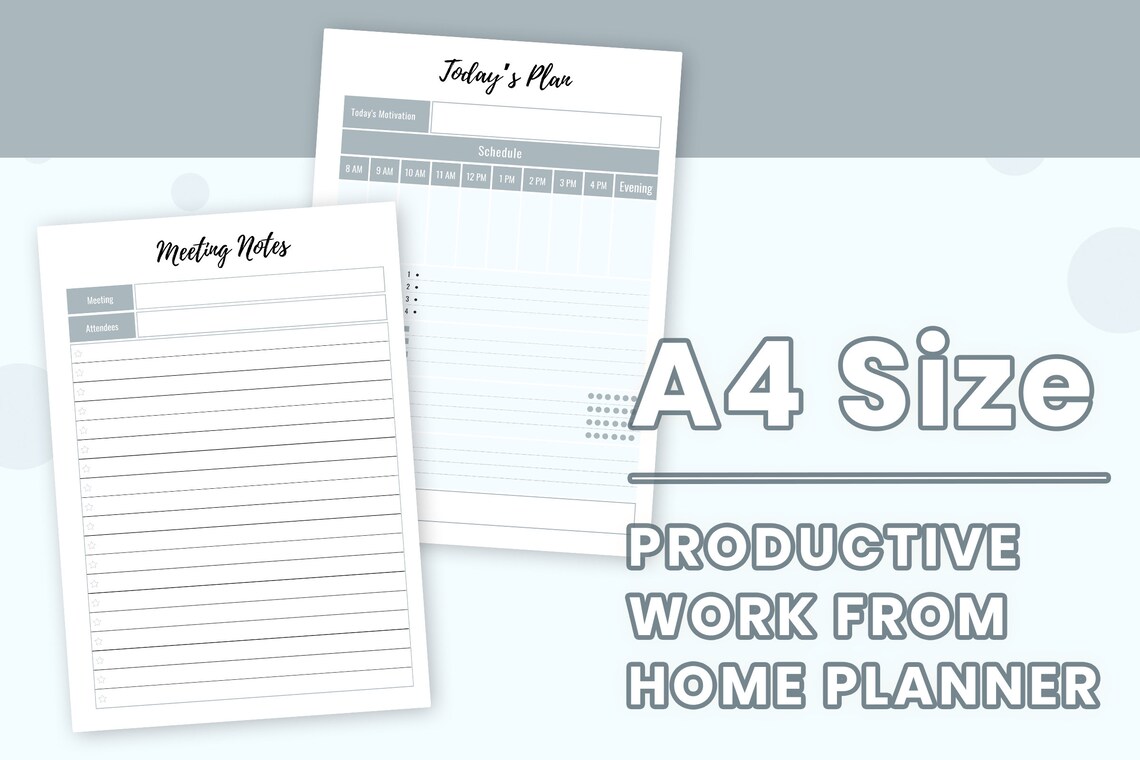 Work From Home Planner Log Work My Daily Routine Project | Etsy