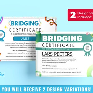 Editable Girl Scout Bridging Certificate, Canva Template (digital ...