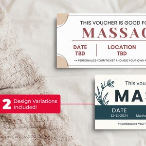 Editable Massage Gift Certificate Template, DIY Spa Coupon (canva) - Etsy