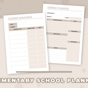 Elementary School Planner Elementary Student Planner Elementary School ...