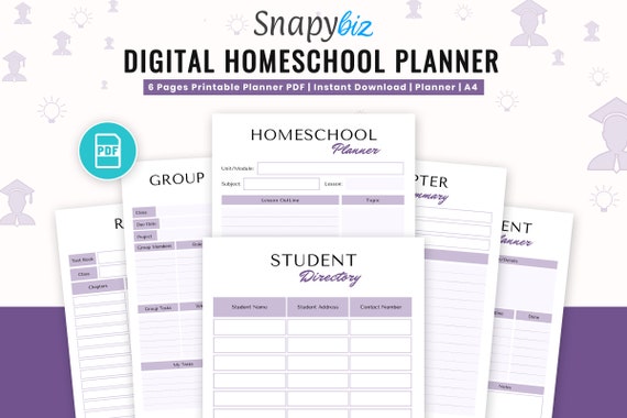 Digital Homeschool Planner Homeschool Planner Homeschool | Etsy