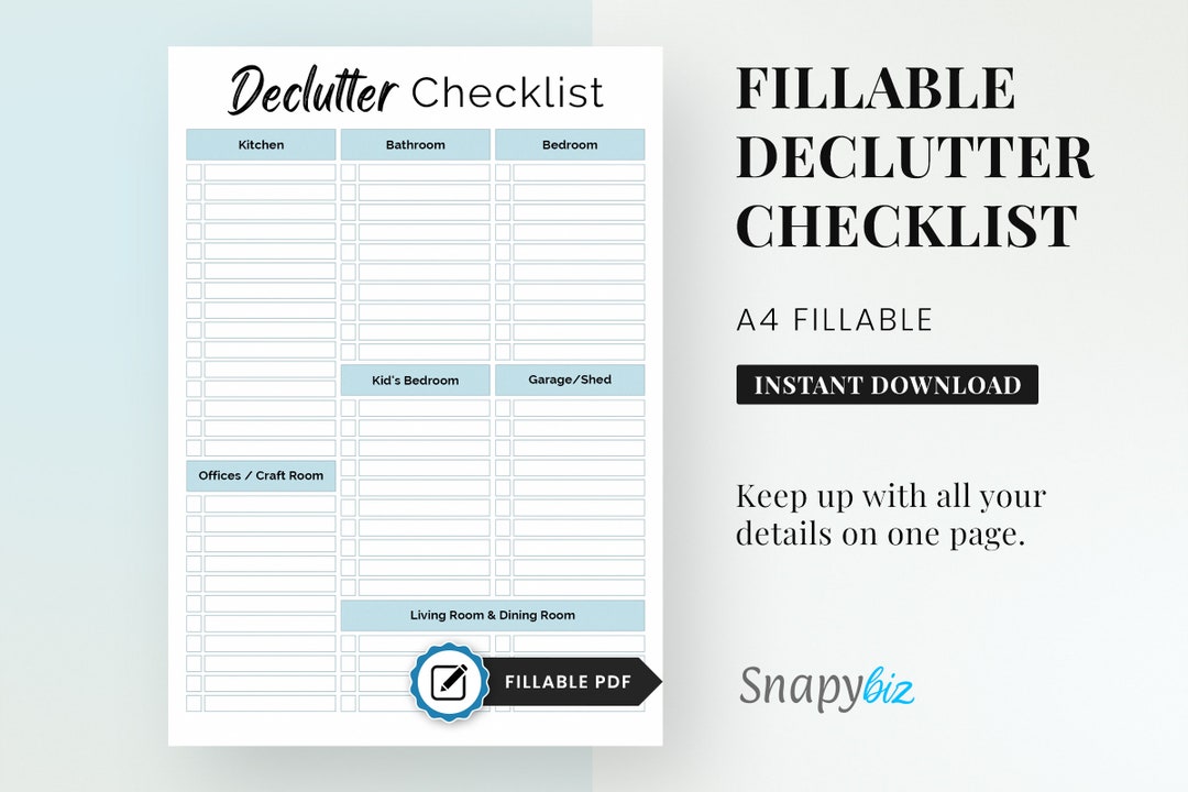 Ultimate Decluttering Checklist | Declutter Mindset | Declutter List ...