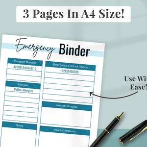 In Case of Emergency Binder | Printable in Case of Death Checklist ...