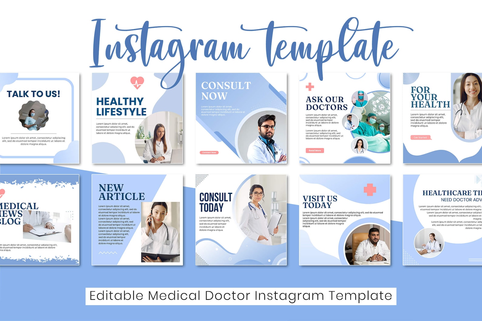 Medical Instagram Templates Healthcare Instagram Templates - Etsy
