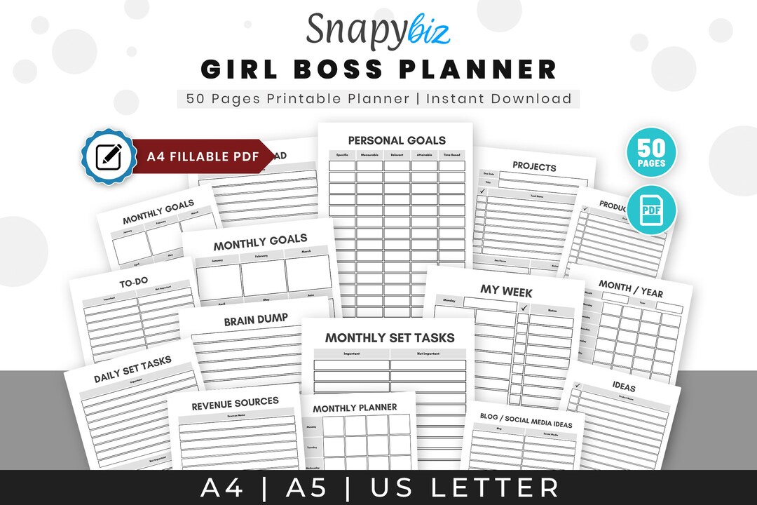 Boss Girl Planner Business Coach for Female Entrepreneurs Women ...