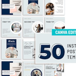 Business Development Instagram Posts for Canva, Corporate Templates ...