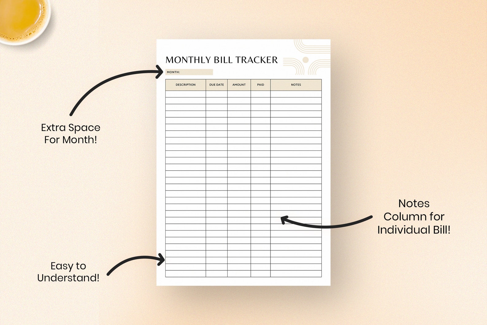 Fillable Monthly Bill Tracker Printable Planner Bill Tracker - Etsy