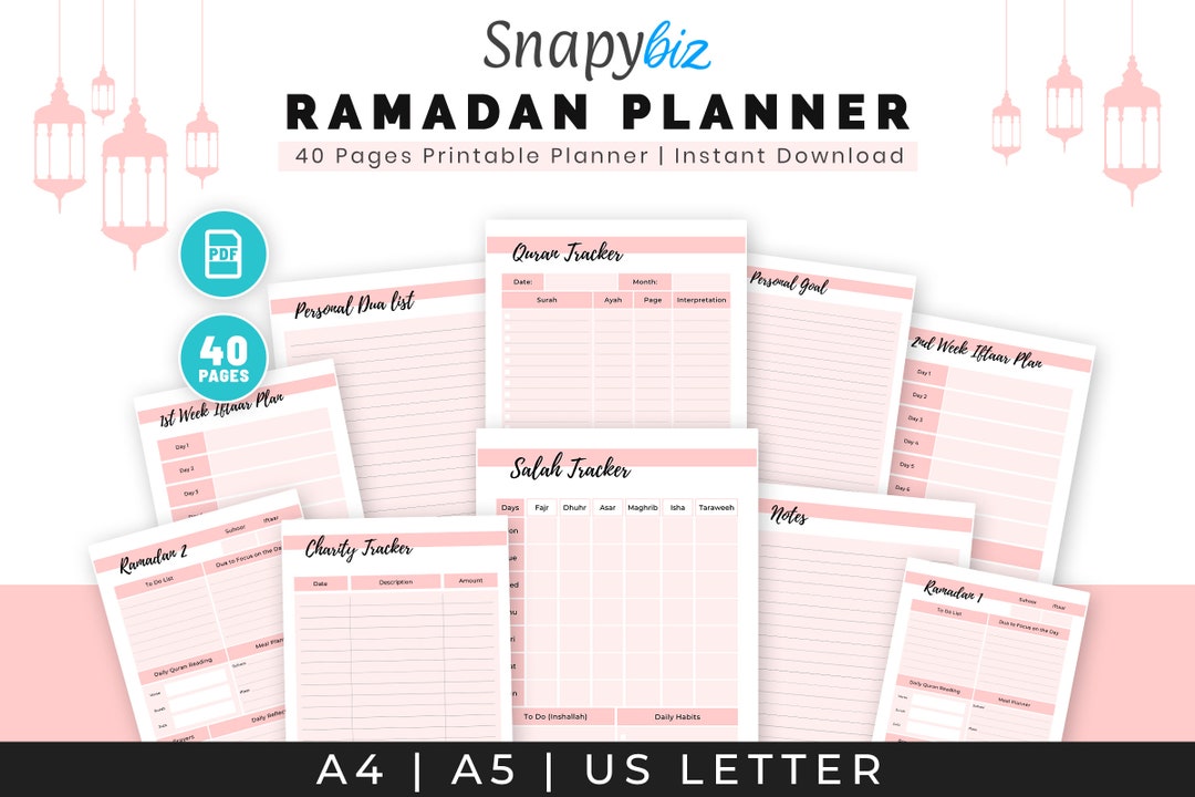 2025 Ramadan Printable Planner, Ramadan Checklist, Ramadan Planner PDF ...