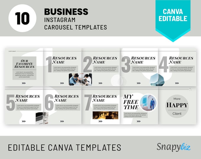 Instagram Carousel Influencer Template Slide Post Seamless Carousel ...