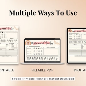 Online Mood Tracker, Boho Mood, Mood Tracker Pdf, Monthly Mood ...