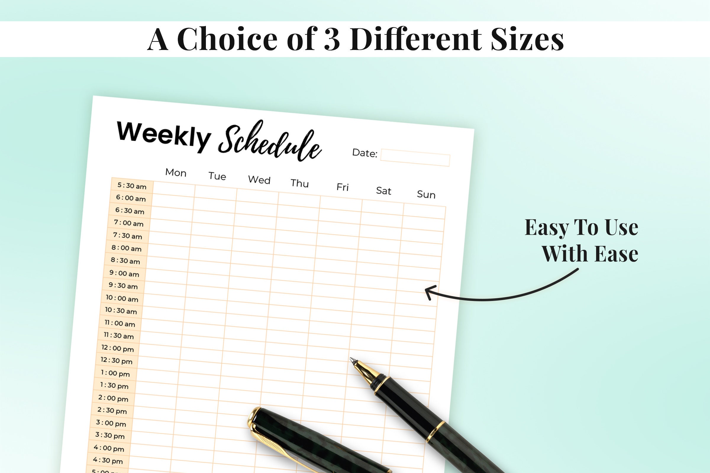 Half Hour Weekly Schedule Editable Half Hour Weekly Schedule - Etsy