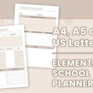 Elementary School Planner Elementary Student Planner Elementary School ...