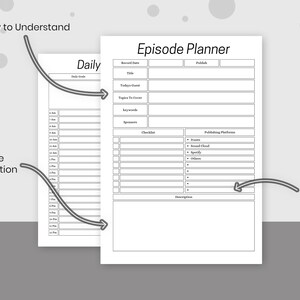Podcast Printable Planner PDF, Podcast Planner Digital, Podcast Episode ...