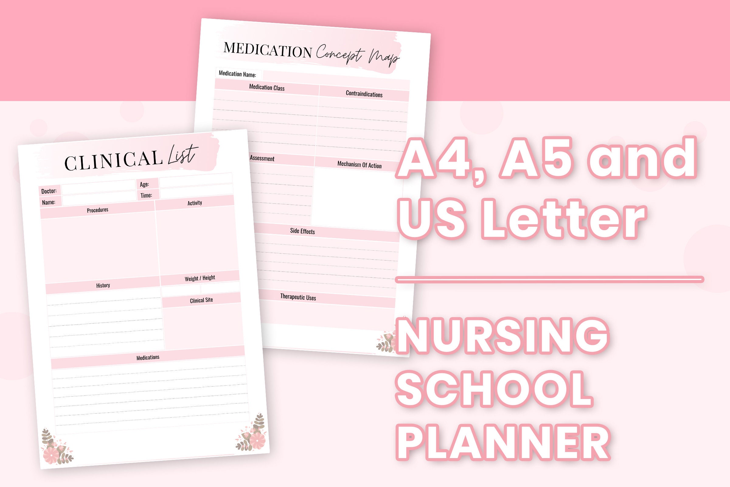 Nursing School Planner Nursing Planner Planner for Nursing - Etsy