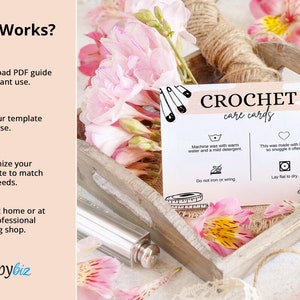 Editable Crochet Care Card Template, Printable Thank You Insert (canva ...