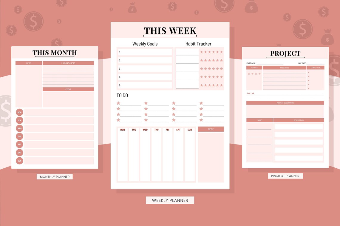 Finance Canva Planner Printable Finance Planner Budget - Etsy