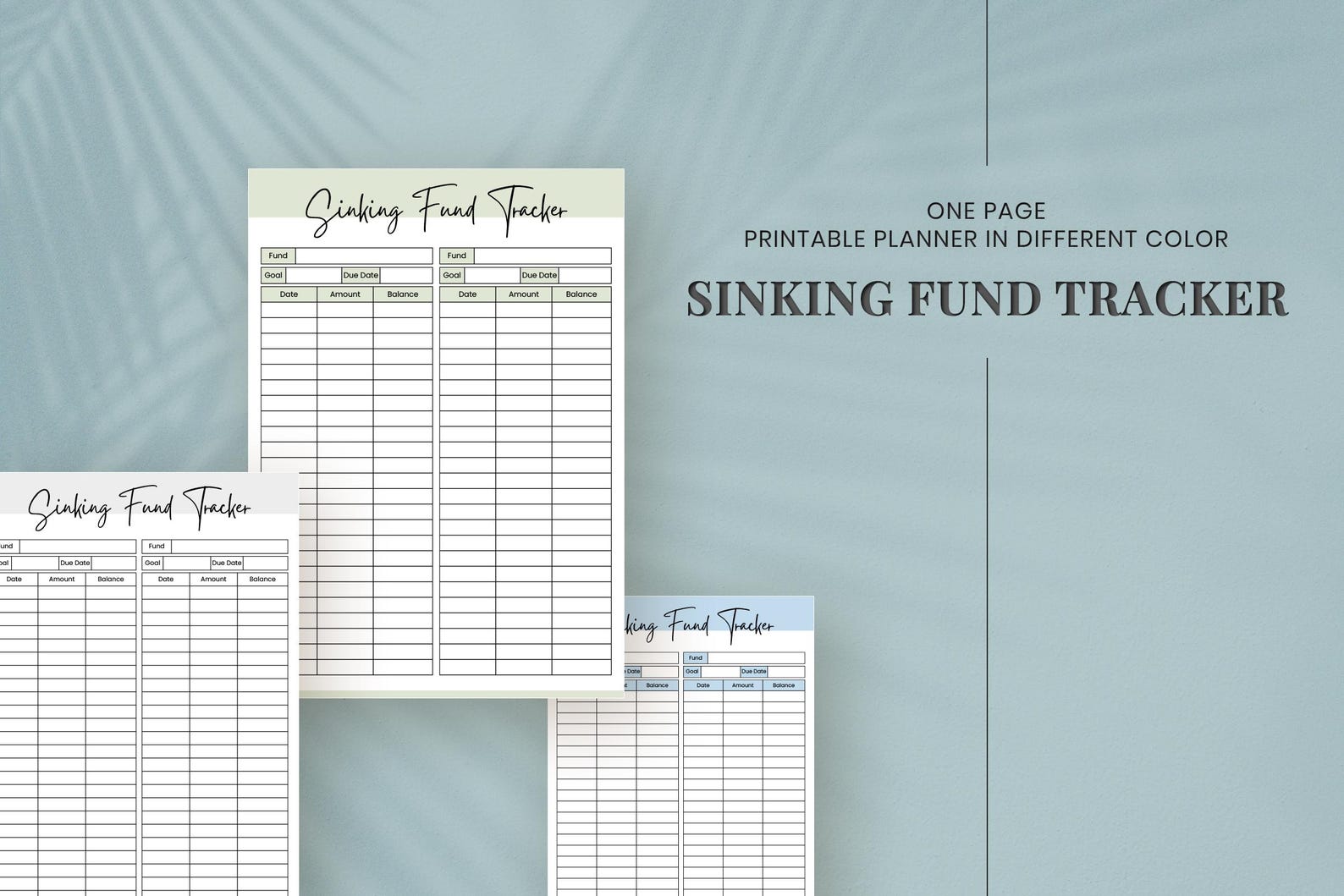 Fillable Sinking Fund Tracker, Printable Savings Goal Sheet (PDF) - Etsy