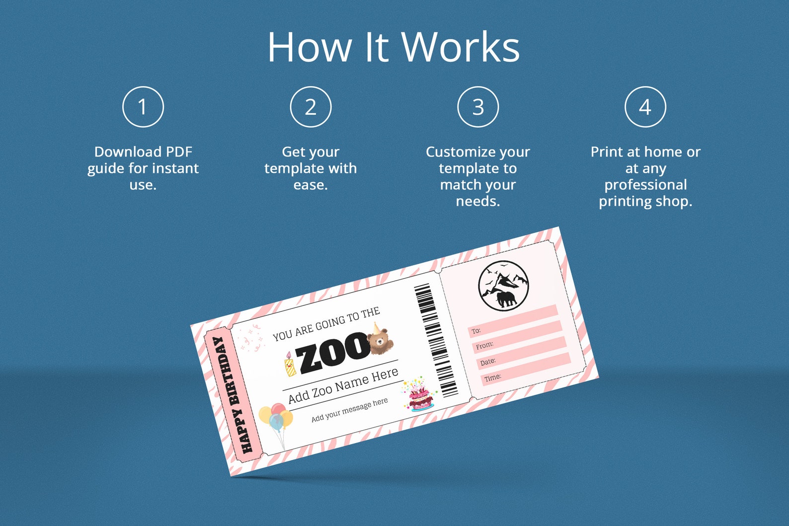 Editable Zoo Birthday Gift Voucher Template, Canva Zoo Certificate ...