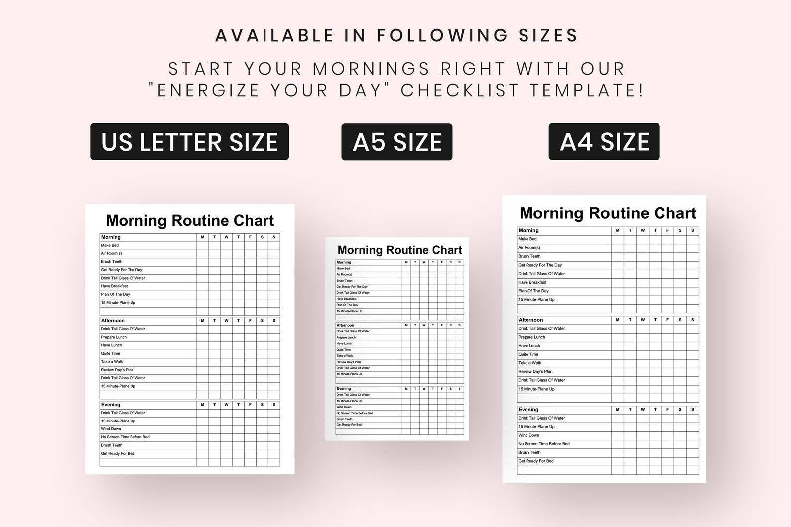 Fillable Printable Morning Routine Checklist, Printable Daily Routine ...