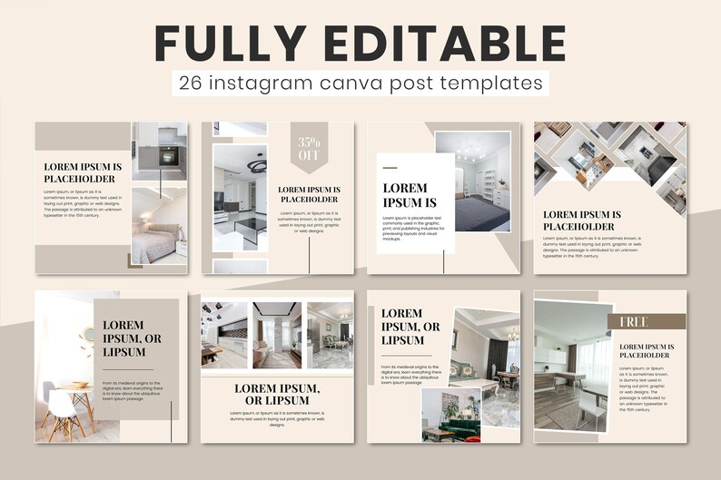 Interior Design Post Home Decor Instagram Template Post - Etsy