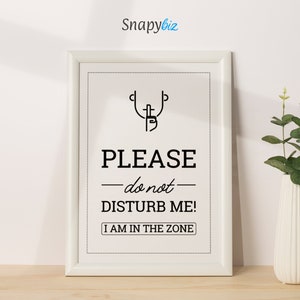 Printable Do Not Disturb Sign: Office Door Hanger (printable PDF) - Etsy