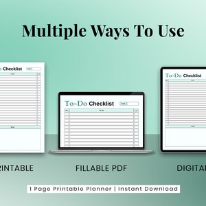 Editable to Do Checklist Printable Planner Pdf, Checklist Printable Pdf ...