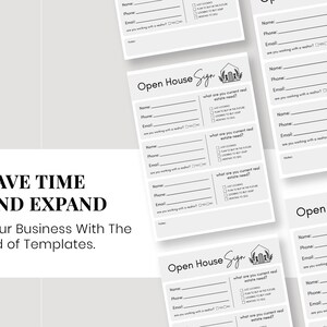 Open House Sign in Sheet, Editable Canva Template, Pdfs, Real Estate ...