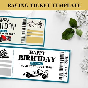 Editable Digital Racing Ticket Canva Template Customizable Race Ticket ...