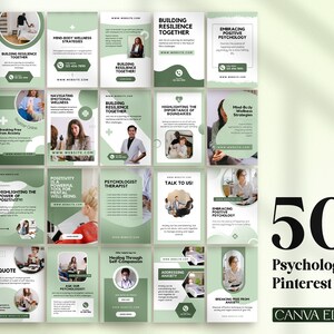 Psychologist Pinterest Canva Template, Customizable Template, Medical ...