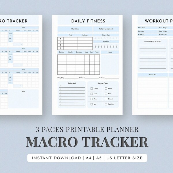 Protein Tracker Printable - Etsy