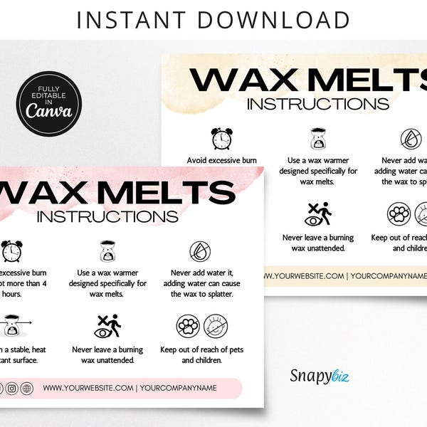 Wax Melt Design Label - Etsy UK