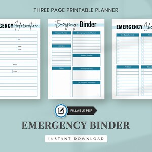 In Case of Emergency Binder | Printable in Case of Death Checklist ...