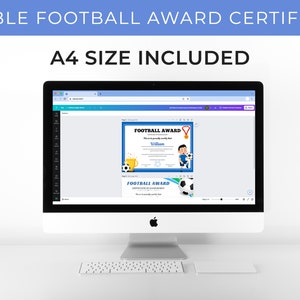Editable Football Award Certificates Award Ceremony Certificates End of ...