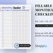 Monthly Checklist Printable Planner PDF Weekly to Do List - Etsy
