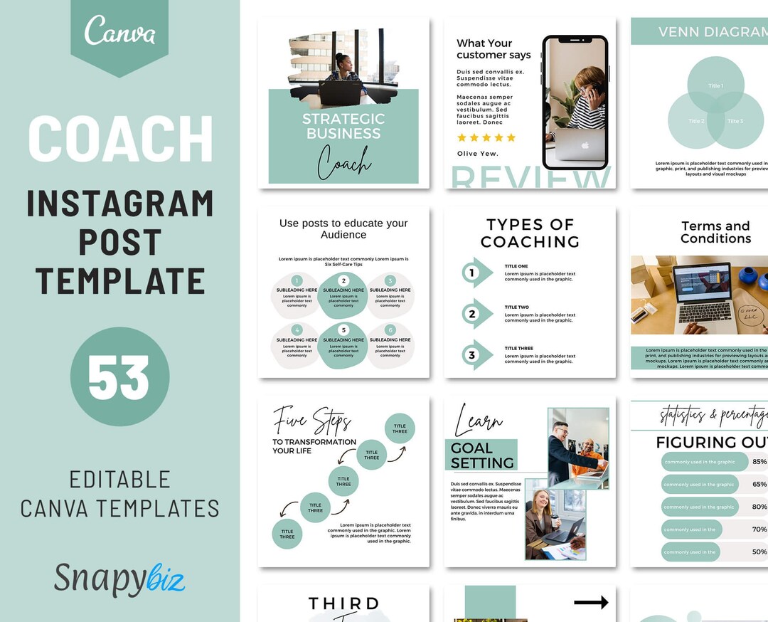 Coach Instagram Post Template for Business, Coaching Social, Social ...