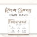 Room Spray Care Card Editable Template Canva DIY Printable Room Spray ...