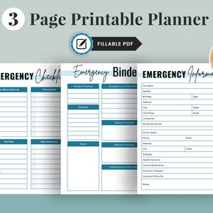 In Case of Emergency Binder | Printable in Case of Death Checklist ...