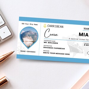 Editable Cruise Ticket Template, Cruise Boarding Pass, Airline Ticket ...