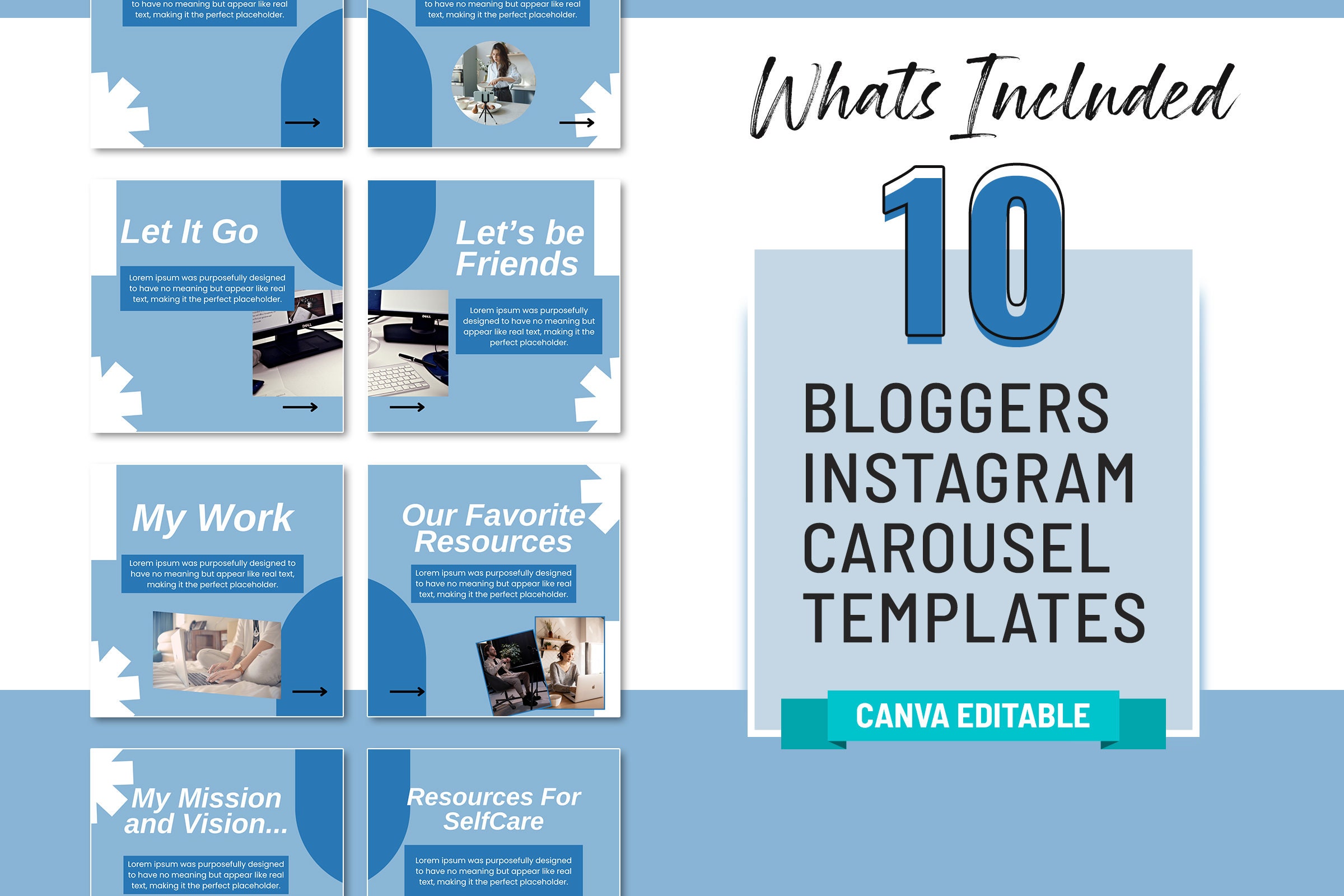 Instagram Carousel Post Template for Bloggers Canva Carousel - Etsy