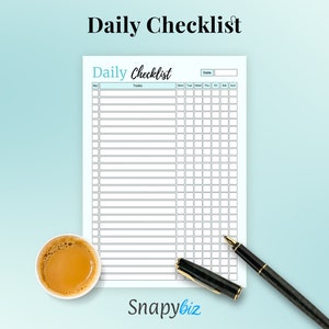Printable Daily Checklist Tracker PDF, Before and After School ...