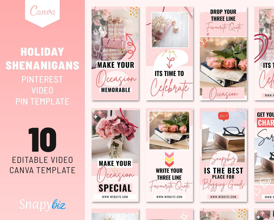 Editable Pinterest Pins Template, Canva Template Customizable Template ...