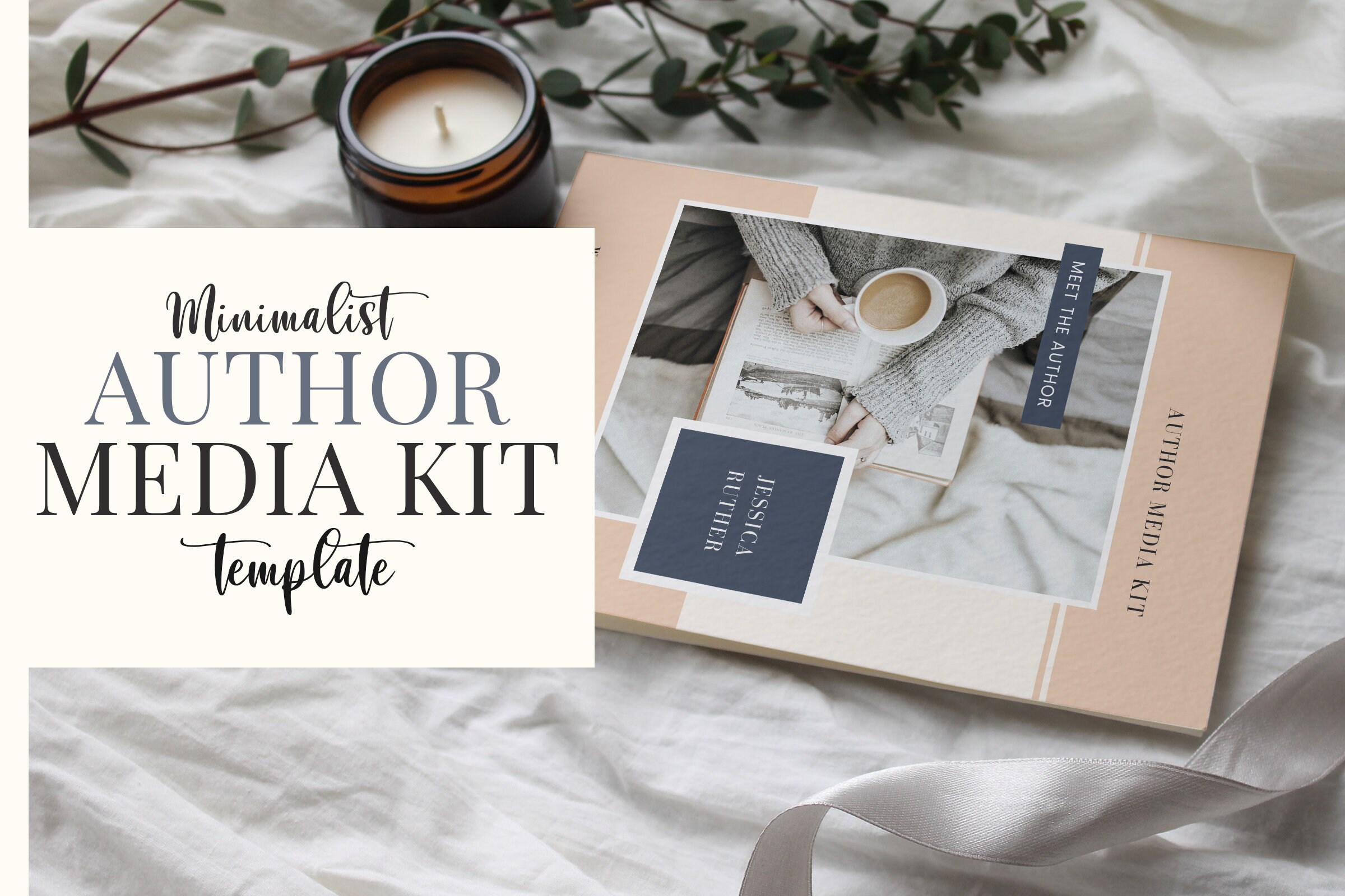 Author Media Kit Canva Template: Elegant Influencer Press Kit (A4 ...