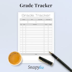Printable Grade Tracker for Students Grade Tracker Student Grade ...