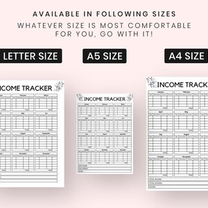 Printable Expense Tracker, Income and Expense Worksheet, Financial ...