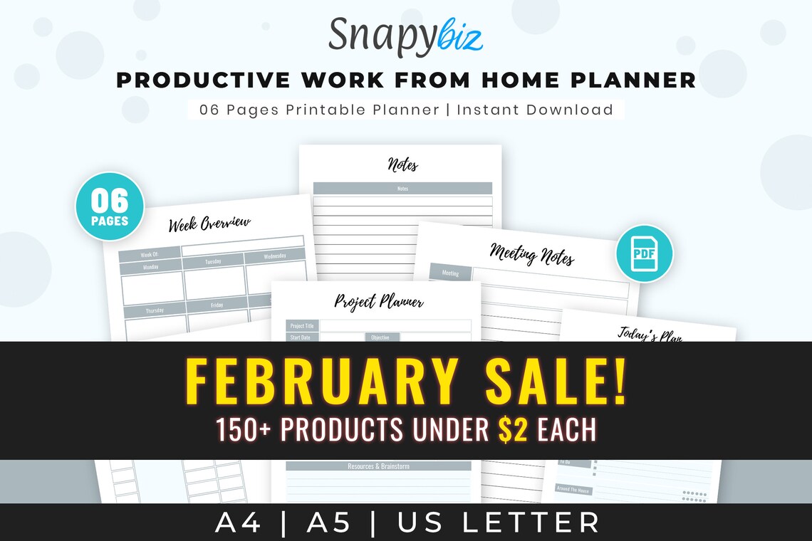 Work From Home Planner Log Work My Daily Routine Project | Etsy