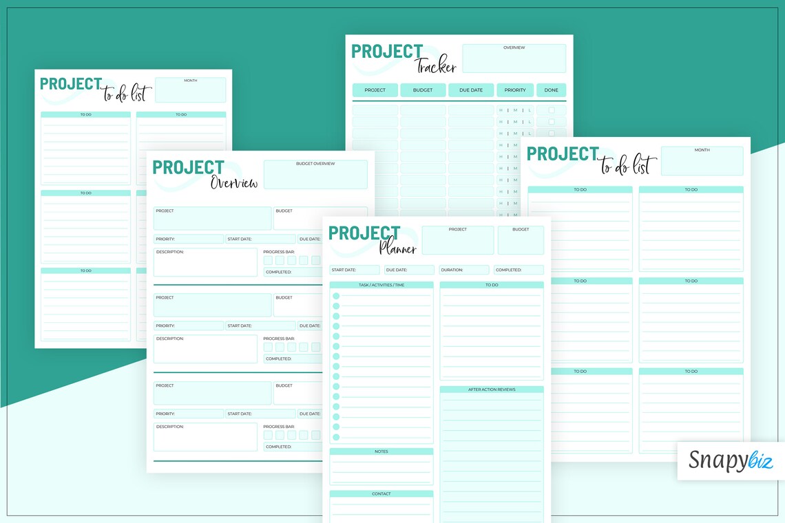 Projektplaner Druckbarer Projektplaner - Etsy.de