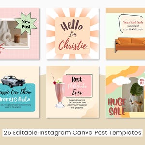 Retro Instagram Templates, Editable Retro Instagram Post, Vintage ...